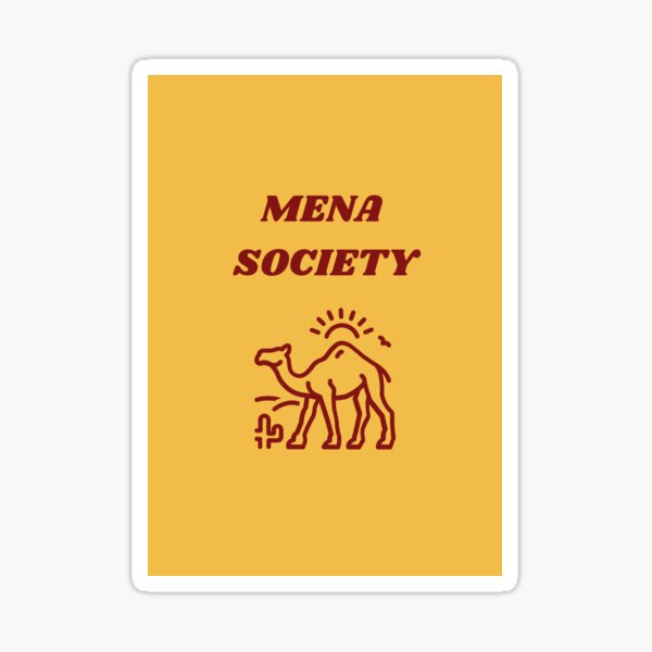 "MENA Soc logo " Sticker for Sale by MenaSocStA | Redbubble