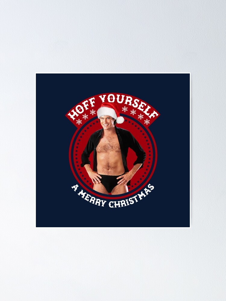 " David Hasselhoff Christmas" Poster for Sale by lhskastore | Redbubble