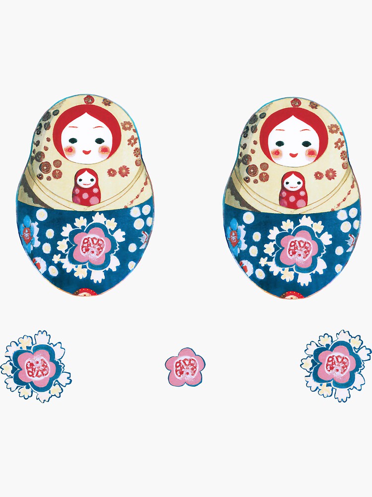 "matryoshka traditional doll" Sticker for Sale by kubranurgullu | Redbubble