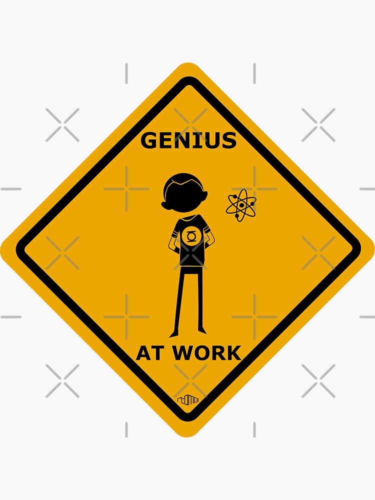 "Sheldon - Genius at work" Sticker for Sale by rtom13 | Redbubble