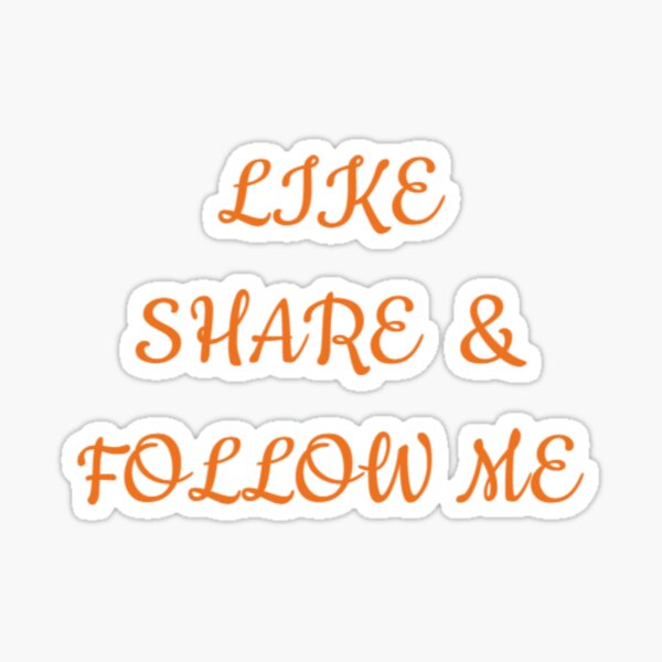 "socialmedia like share" Sticker for Sale by reddy567 | Redbubble