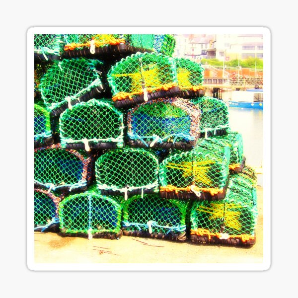 "Fishing Nets" Sticker for Sale by Bea-Roberts-Art | Redbubble