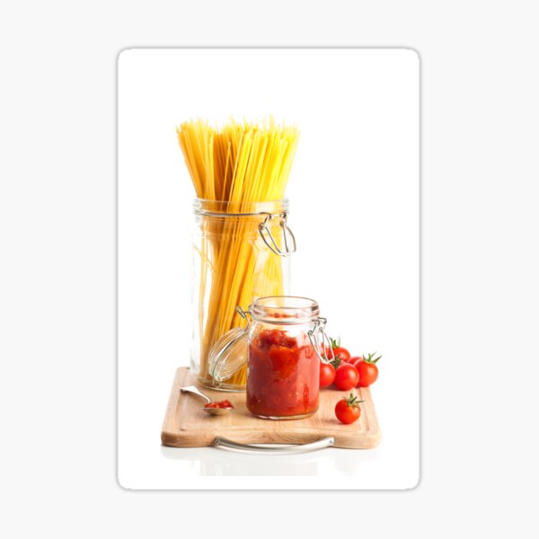 "Tomatoes & Spaghetti Pasta " Sticker for Sale by AmandaElwell | Redbubble