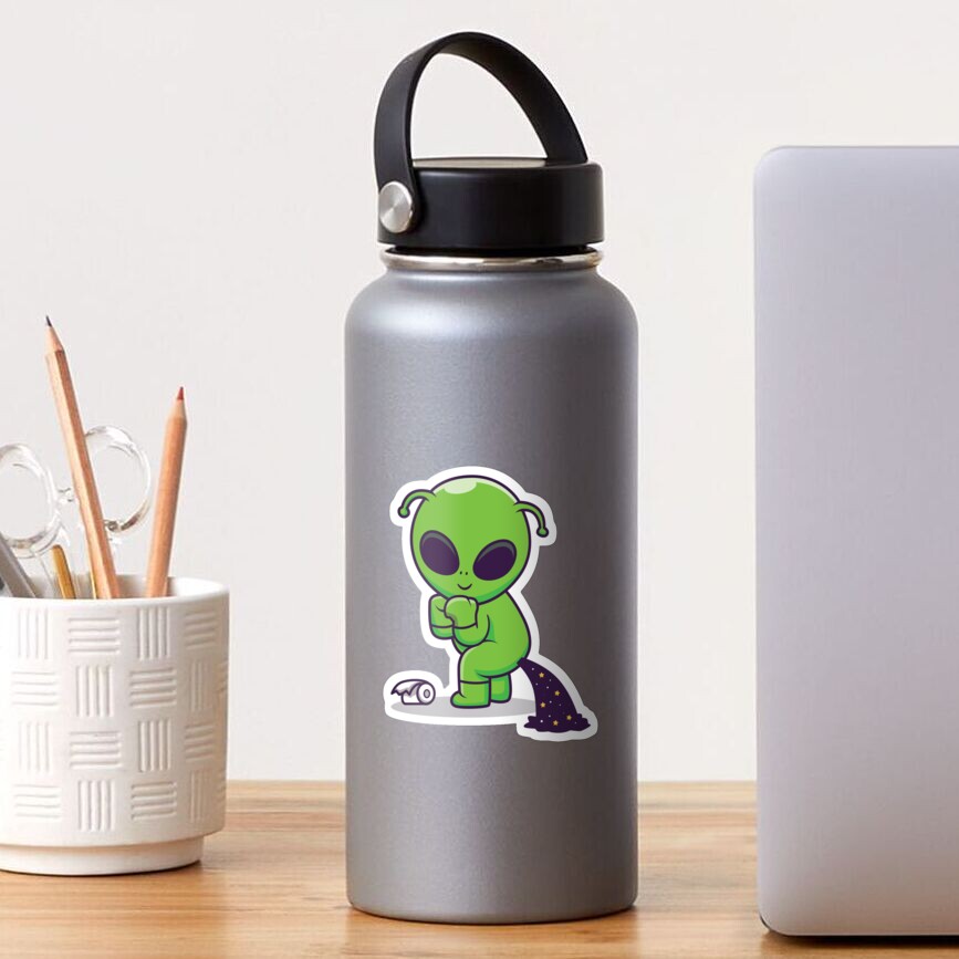 "alien pooping space" Sticker for Sale by cloudeyy | Redbubble