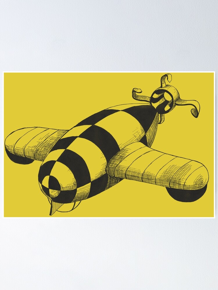 " Black and yellow Bee sci-fi blimp" Poster for Sale by androidworkshop ...