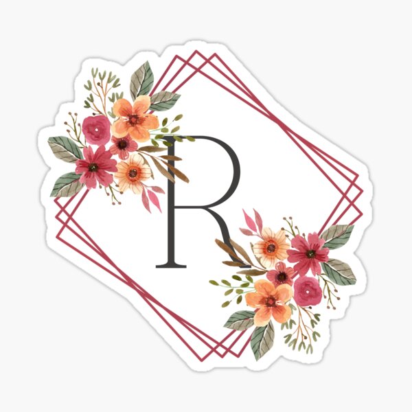 "Monogram mugs , custom mugs, letter r " Sticker for Sale by ...