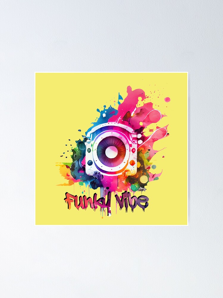 "Funky Vibe, Watercolour Painting" Poster for Sale by KOTOdesign ...