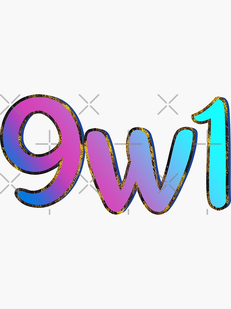 "Enneagram Type 9w1" Sticker for Sale by cuteartdesign | Redbubble