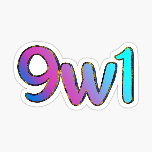 "Enneagram Type 9w1" Sticker for Sale by cuteartdesign | Redbubble
