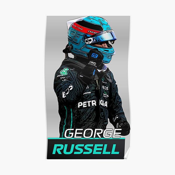 "George Russell Mercedes" Poster for Sale by universalf1 | Redbubble