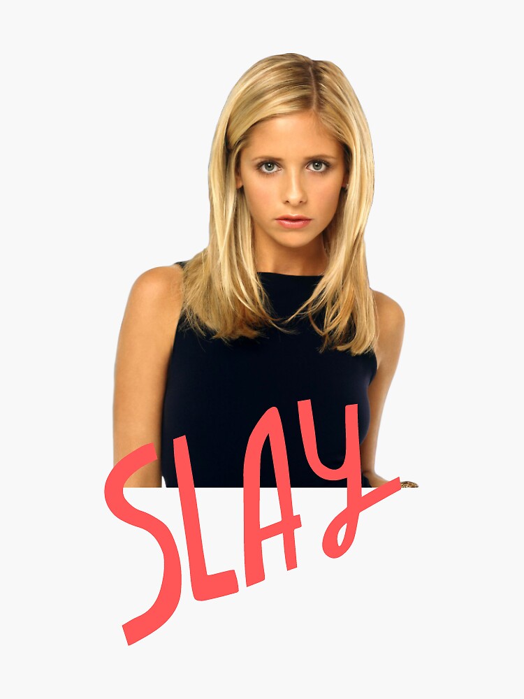 "Buffy the Vampire Slayer Slays" Sticker for Sale by GirlbossHQ | Redbubble