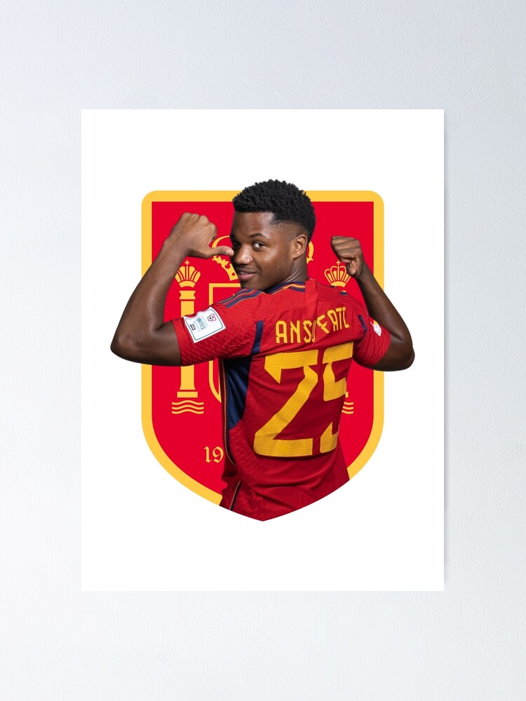 Póster «ANSU FATI ESPAÑA COPA DEL MUNDO NACIONAL 2022» de Jackob-Art ...