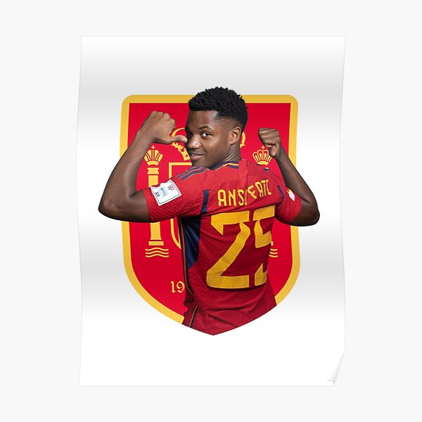 Póster «ANSU FATI ESPAÑA COPA DEL MUNDO NACIONAL 2022» de Jackob-Art ...