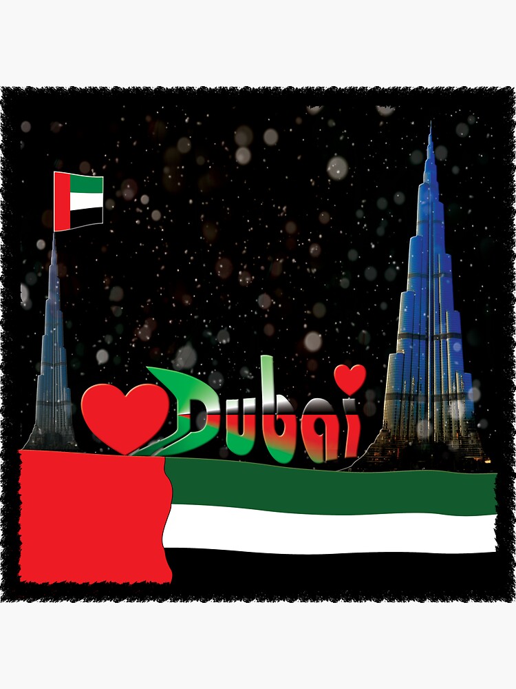 "I love Dubai - UAE" Sticker for Sale by ELBERSAID | Redbubble