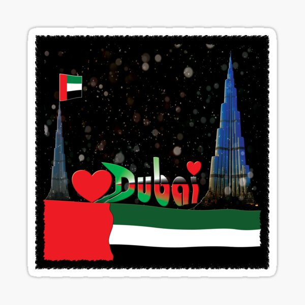"I love Dubai - UAE" Sticker for Sale by ELBERSAID | Redbubble