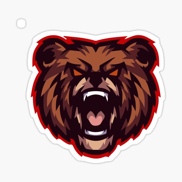 "Angry Bear Face" Sticker for Sale by Right-Fit27 | Redbubble