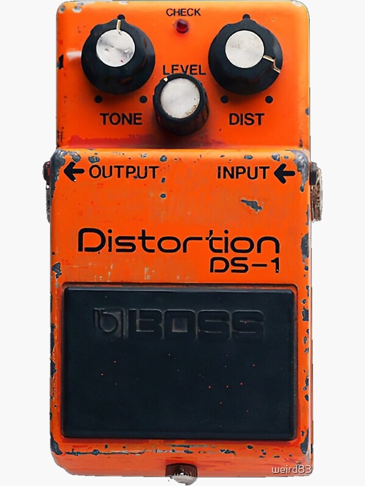 "Distortion pedal Ds output input volume on one guitar instrument band ...