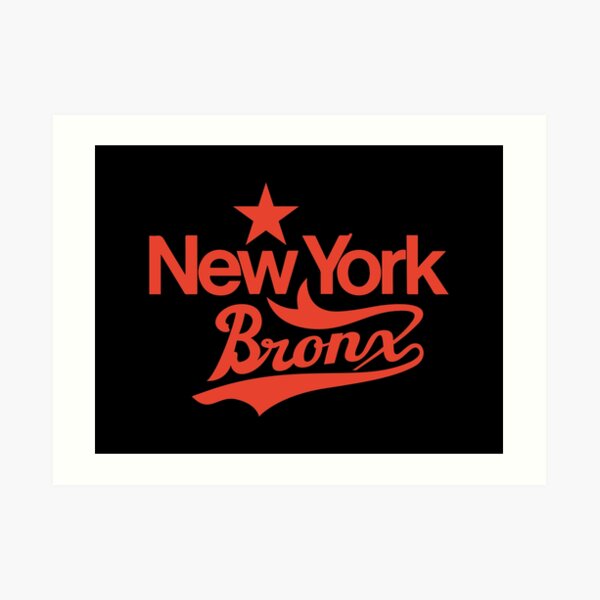 "New York Bronx, New York Bronx lettering, Bronx logo" Art Print by ...