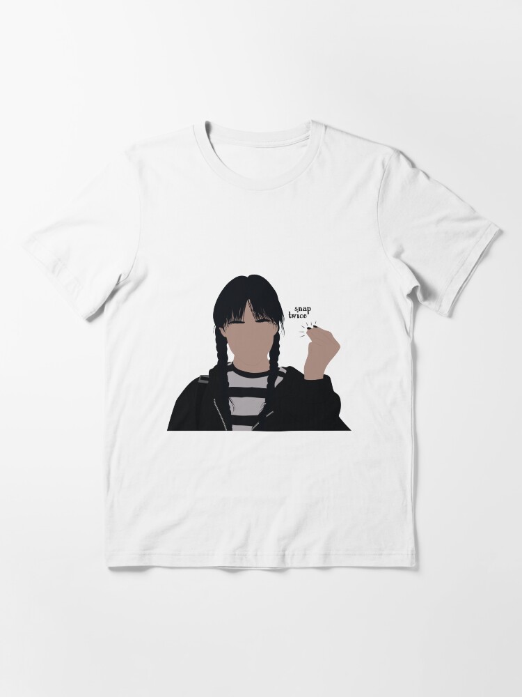 "snap twice, wednesday addams" T-shirt for Sale by Pinu92 | Redbubble ...