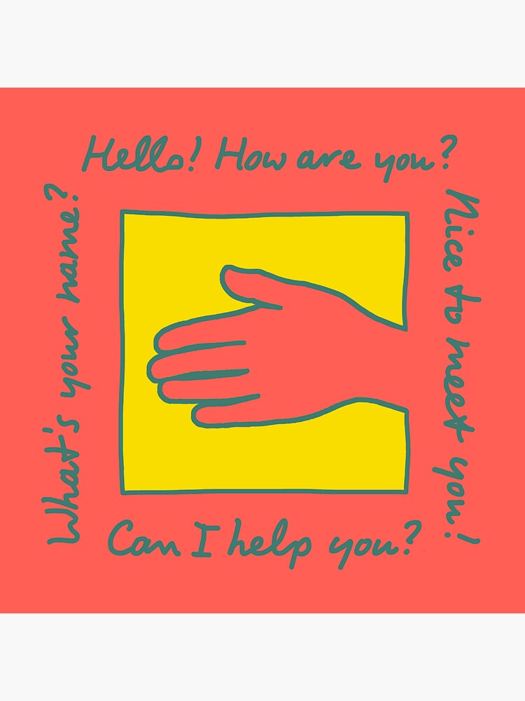 "Hello! How are you?" Sticker for Sale by ireneklink | Redbubble