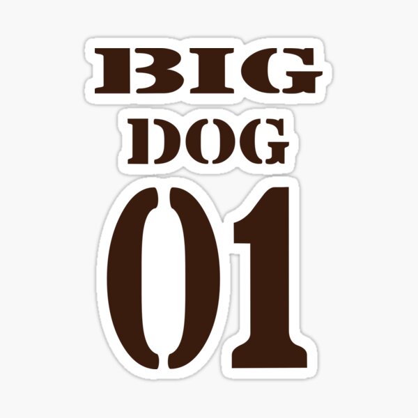 "BIG DOG 01" Sticker for Sale by 1MILLIONPUSHUPS | Redbubble