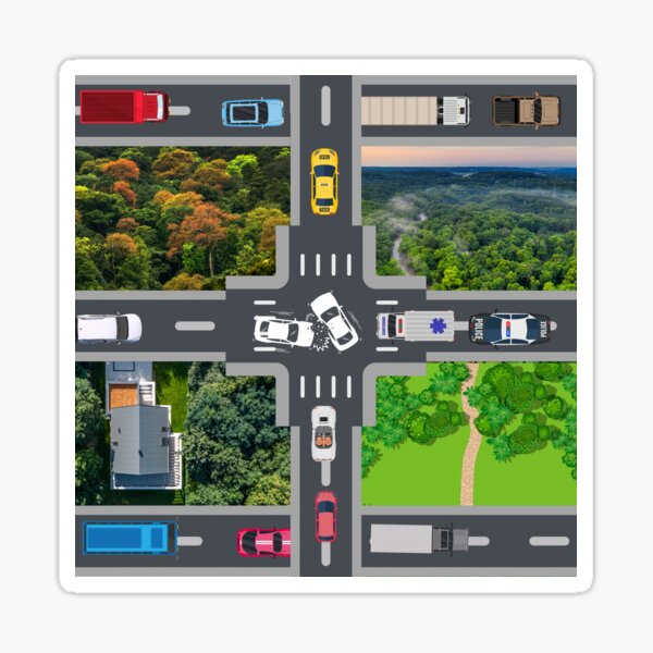 "A Road Accident" Sticker for Sale by Javedempire | Redbubble