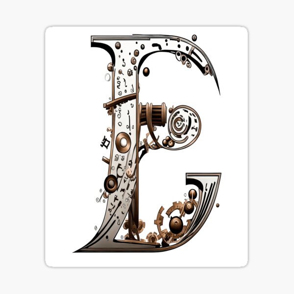 "Letter E-silver and bronze 2" Sticker for Sale by scottkoegler | Redbubble