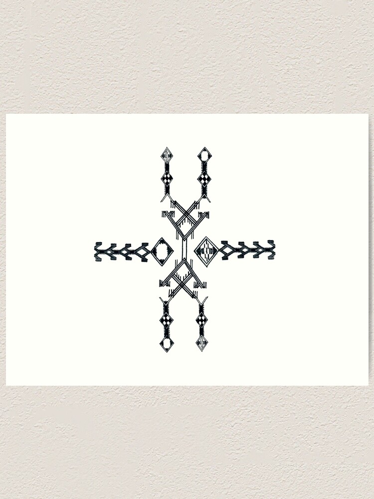 Impression artistique « Motif Kabyle Amazigh,Motifs berbères », par ...