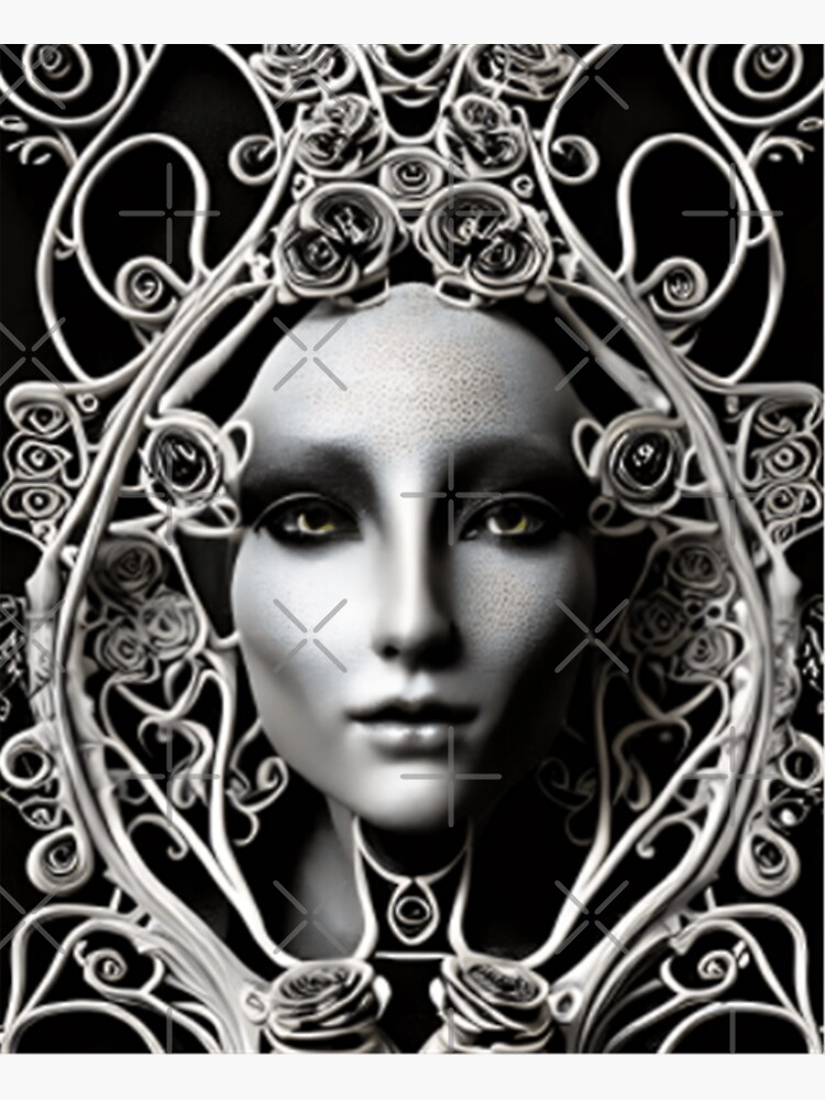 "Spira Face Portrait Detail Storm" Sticker for Sale by Juliafernandest ...