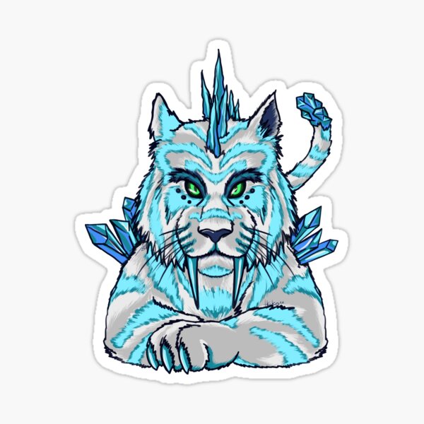 ""IceTooth Tiger" (2022) by Heko" Sticker for Sale by TeamTixHeko ...