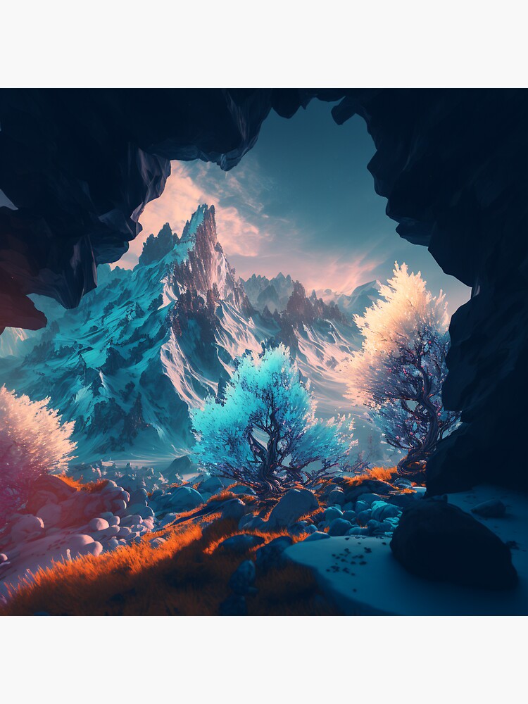 "Freedom in a Cave" Sticker for Sale by AICreateWorlds | Redbubble