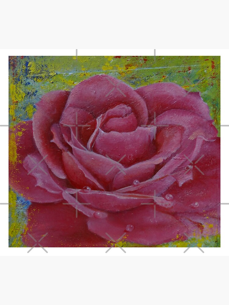 "Pink Rose Painting" Sticker for Sale by Queen-Sheeba | Redbubble