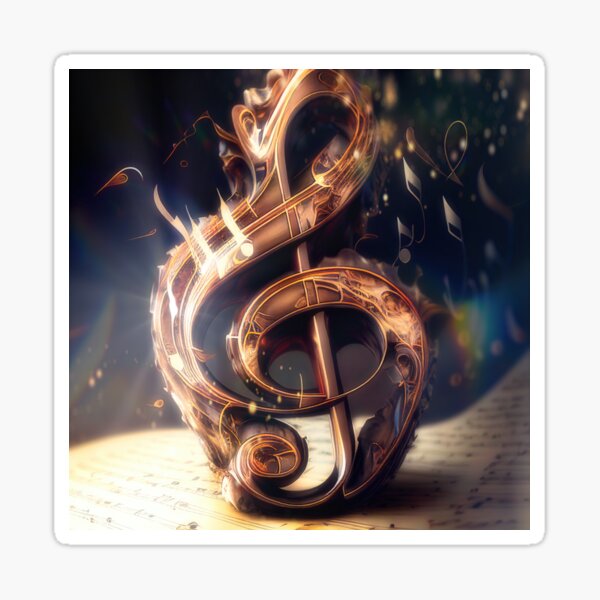 "Mystic music notes" Sticker for Sale by ypedelang | Redbubble