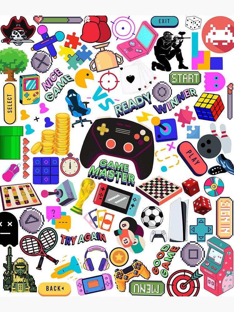 "Video game / lovers of video games " Sticker for Sale by SoukainaAl ...