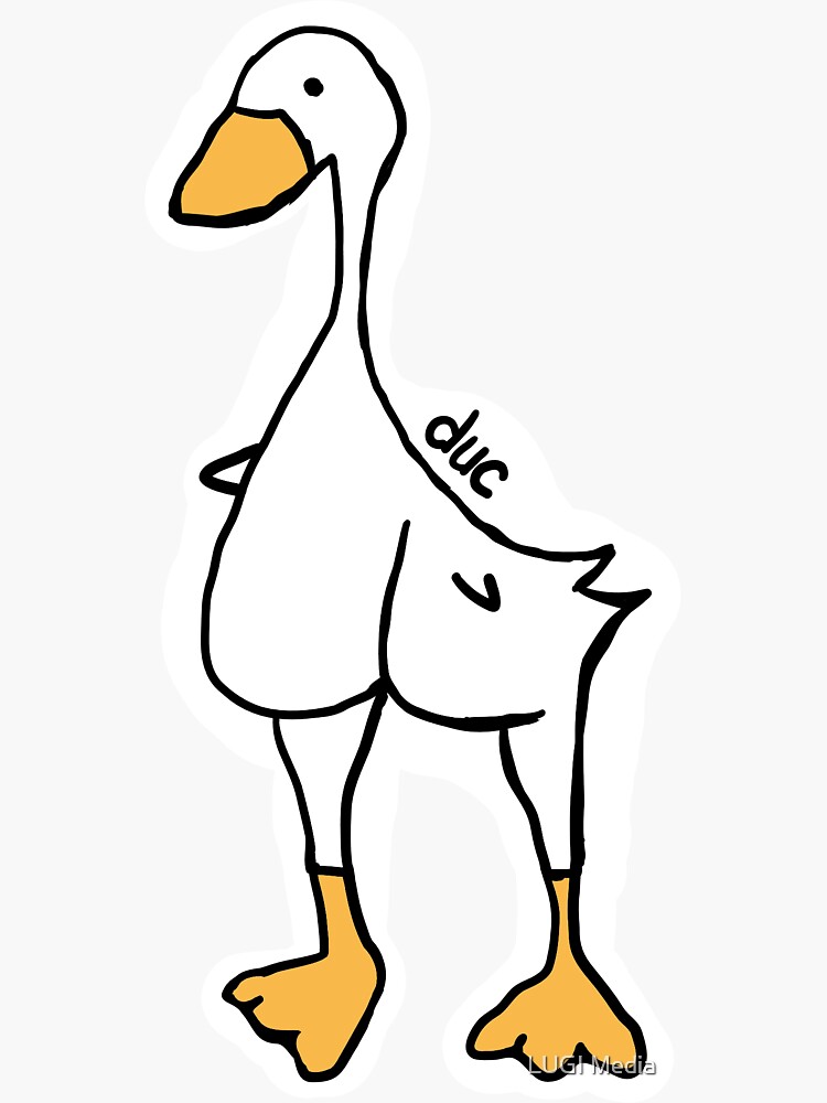 "Sticker duc" Sticker for Sale by lucindaat | Redbubble