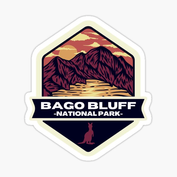 "Bago Bluff National Park" Sticker for Sale by retrotravelart | Redbubble