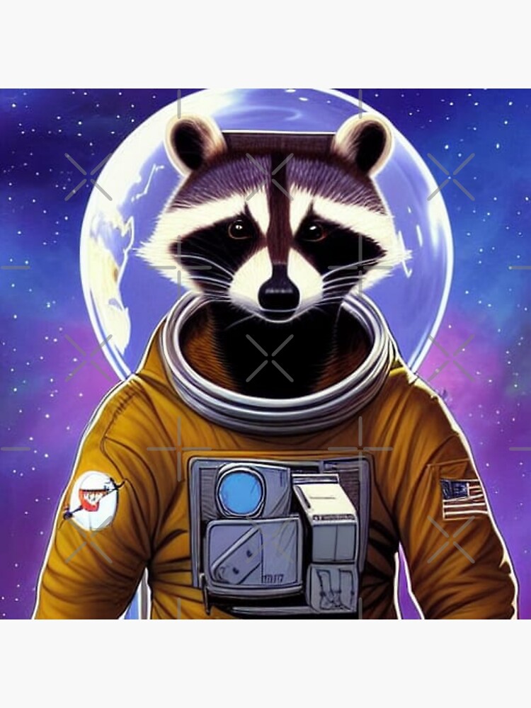 "Astronaut Raccoon #2" Sticker for Sale by heycomics | Redbubble