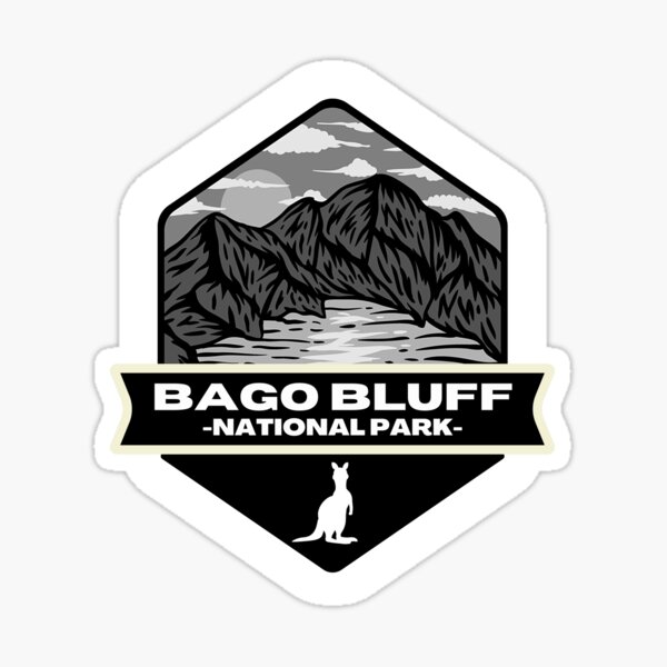 "Bago Bluff National Park" Sticker for Sale by retrotravelart | Redbubble