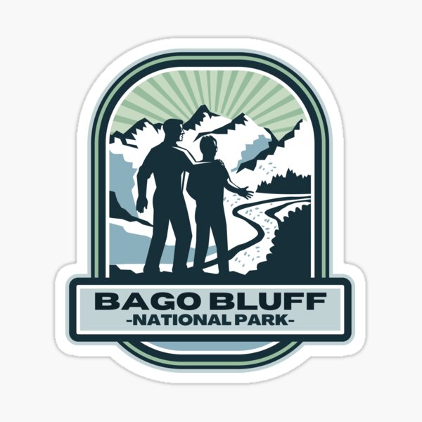 "Bago Bluff National Park" Sticker for Sale by retrotravelart | Redbubble