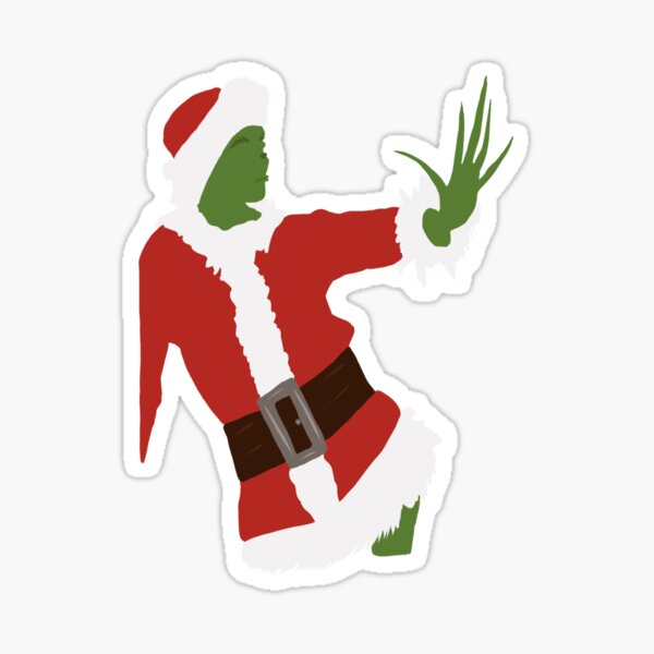 "The Grinch Slaying" Sticker for Sale by LarkaArt | Redbubble