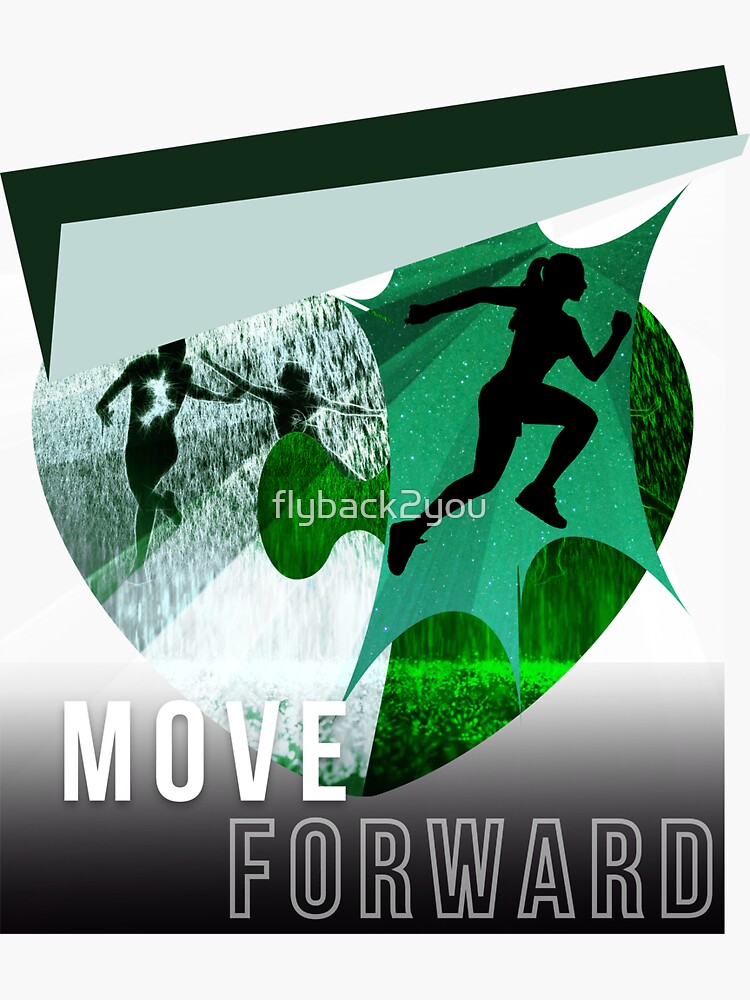"Move Forward" Sticker for Sale by flyback2you | Redbubble