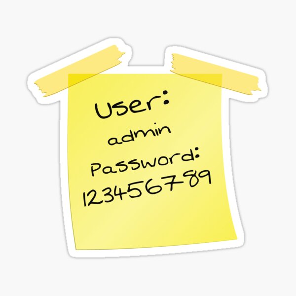 "Cyber Security - Hacker - Yellow Post IT - User name and Password ...