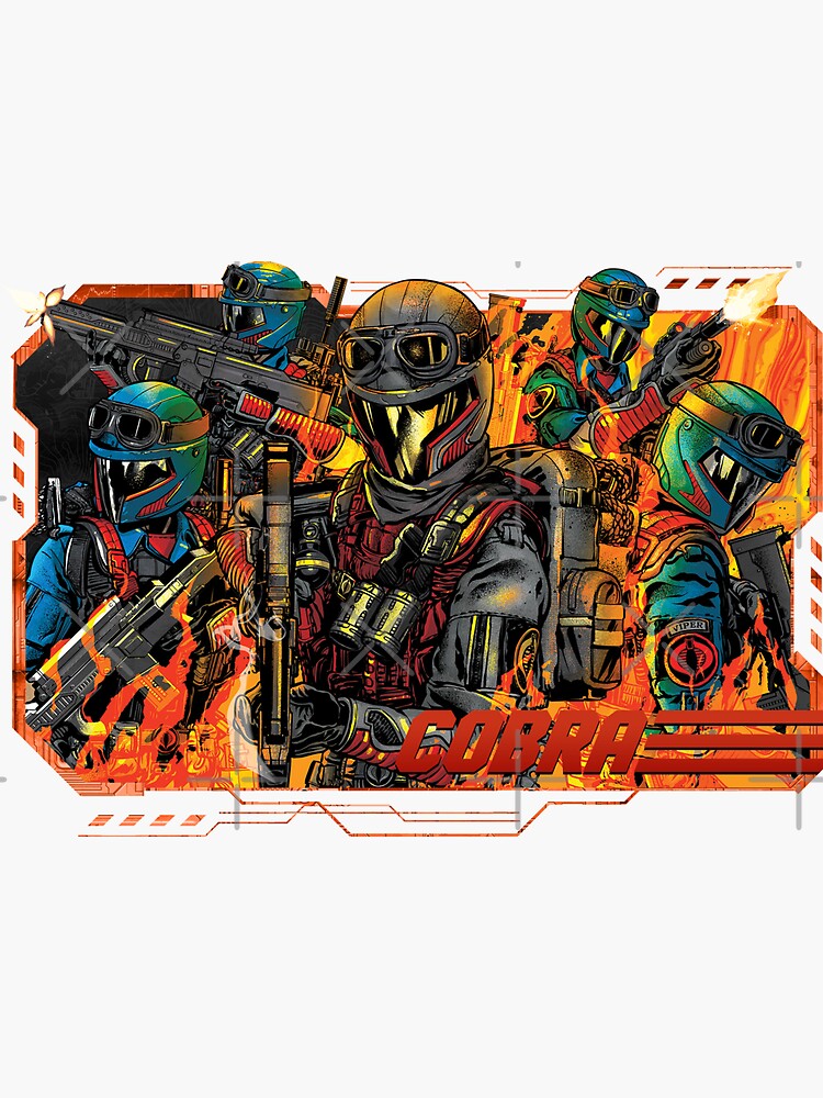 "Cobra the Enemy: Vipers" Sticker for Sale by pixvox | Redbubble