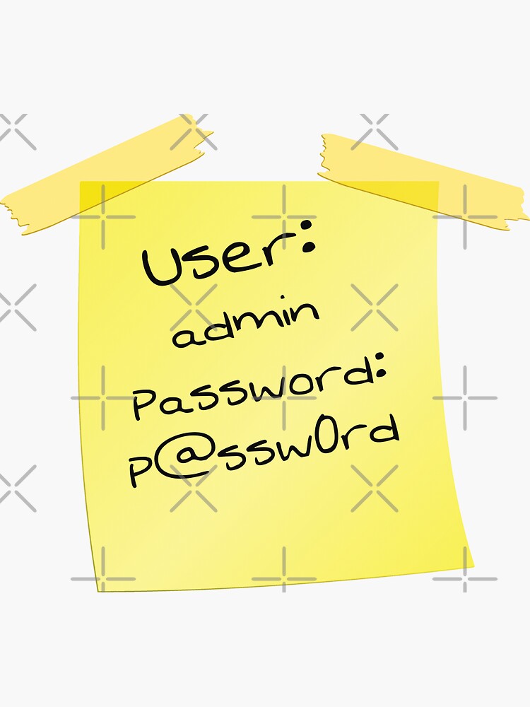 "Cyber Security - Hacker - Yellow Post IT - User name and Password 3 ...