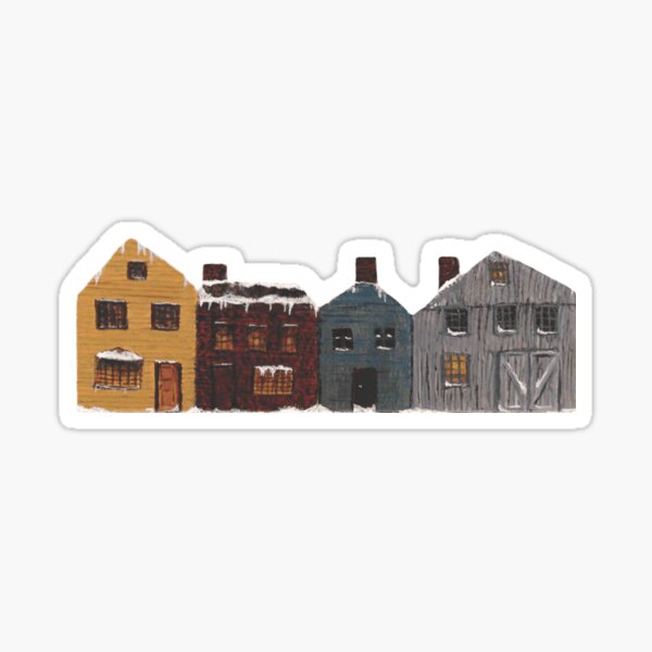 "Winter Village" Sticker for Sale by LesBonArts | Redbubble