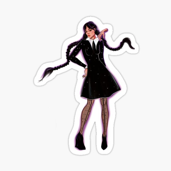 "Wednesday Friday Addams 2" Sticker for Sale by xsaxsandra | Redbubble