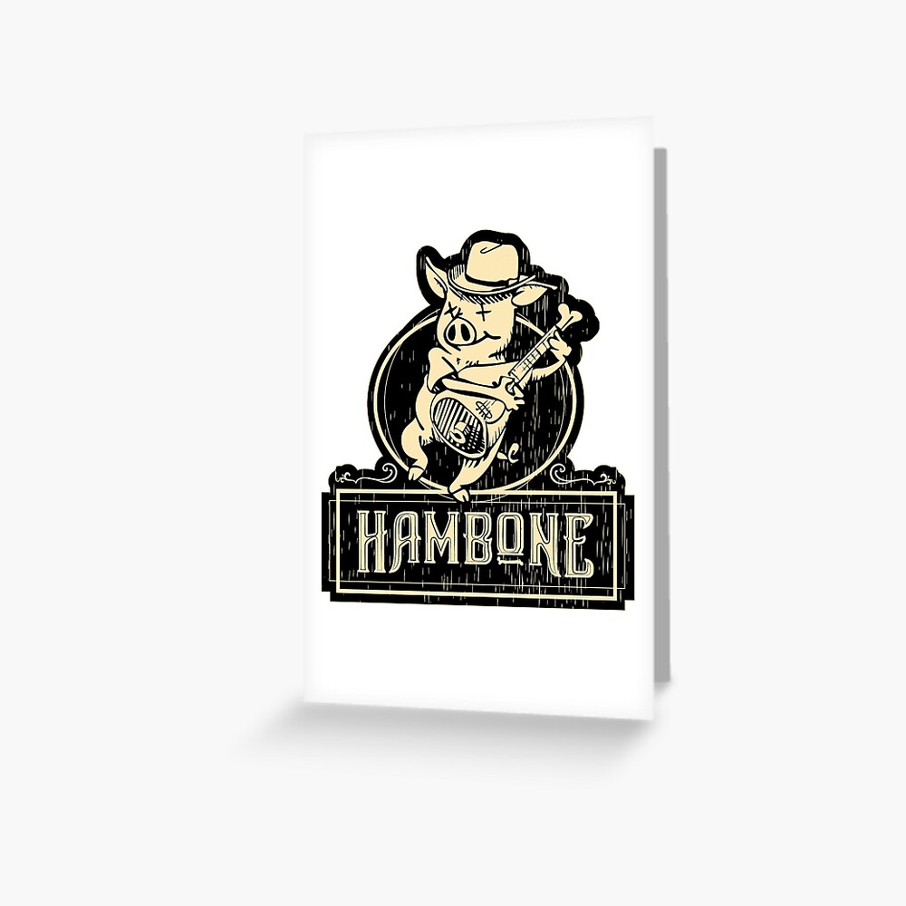 "Hambone Pig Logo" Greeting Card for Sale by frankhamlin | Redbubble