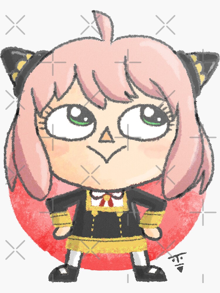 "Chibi Anya" Sticker for Sale by shakeandshirts | Redbubble