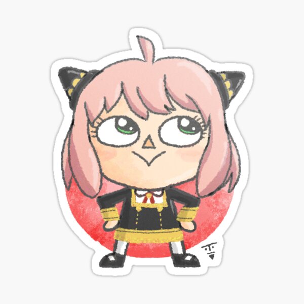 "Chibi Anya" Sticker for Sale by shakeandshirts | Redbubble