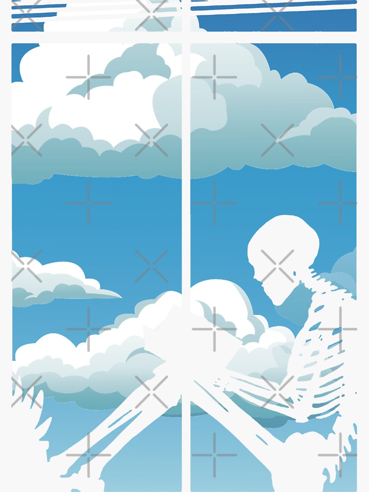 "Skeleton reading a book" Sticker for Sale by Goodthings99 | Redbubble